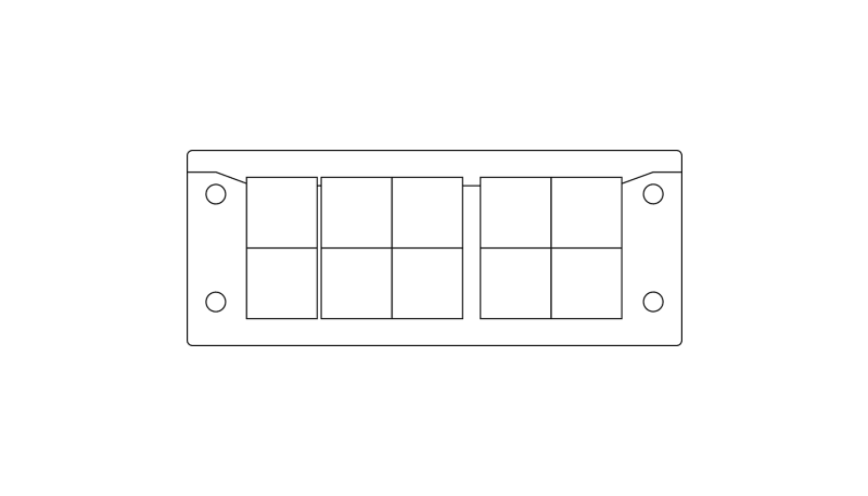 icotek 54241 Split Multi Cable Transit Frames, KEL-U 24/10 Black