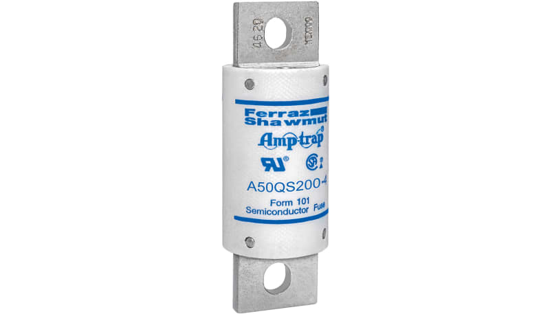 Mersen A50QS200-4 Fuse, High Speed, Form 101, Bolt-In, A50QS Series ...
