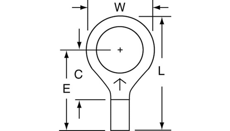 3M 12-38-W NonInsulated Brazed Seam Ring Tongue Terminal 1238W, for ...
