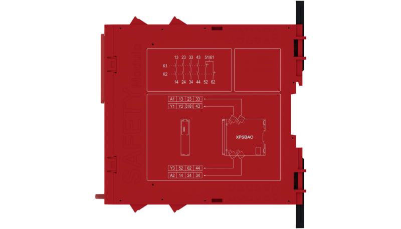 Schneider Electric XPSBAC14AP Safety Relay, 4 NO + 1 NC, 24 VAC/VDC ...