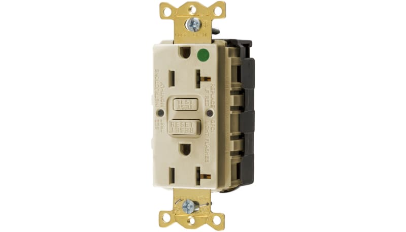 Hubbell Wiring Device-Kellems GFRST83SNAPI 20A COMM Hospital Grade SELF ...