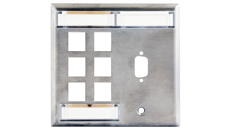 Hubbell Wiring Device-Kellems SSFL26HD15 PLATE, SS,2 G,6P,HD15,W/LBL ...
