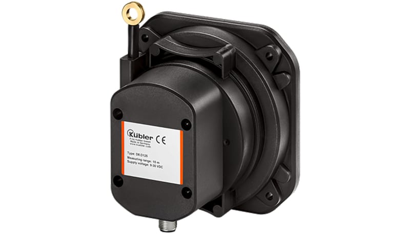 Kuebler D8.D125.1000.R441.1000 D125; 10m Wire; Analog Sensor; 0.5-4.5V/12-30V; Radial M12; 12-bit