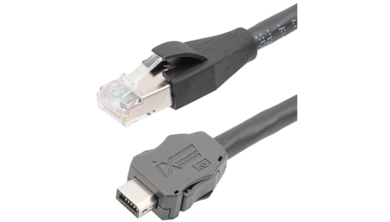 L-com TRGIX603EC-BLK-3M IX Industrial Category 6a Ethernet CableIX A ...