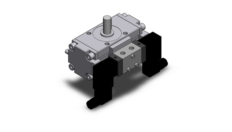 SMC Corporation CVRA1BS50-100C-25DZ ROTARY ACTUATOR W/VALVE, AIR, CRA1 ...