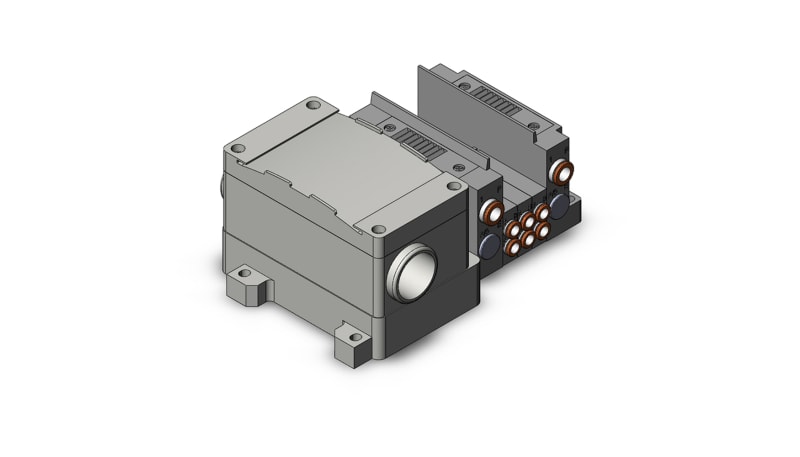 SMC Corporation SS5Y3-10T-03BS-C6 MANIFOLD BASE, 3 STATION, SS5Y3, SY-1 ...