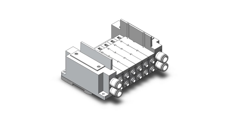 SMC Corporation SS5Y7-10S0-06B-N7D0 MANIFOLD BASE, SS5Y7, 6 STATION, SY ...