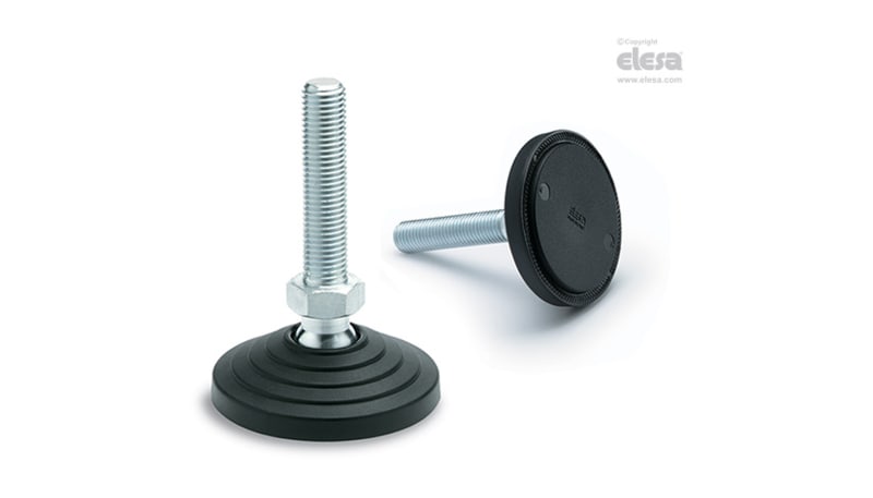 Elesa USA 308121 LV.A-80-14-AS-M8x43, Adjustable feet, Levelling feet