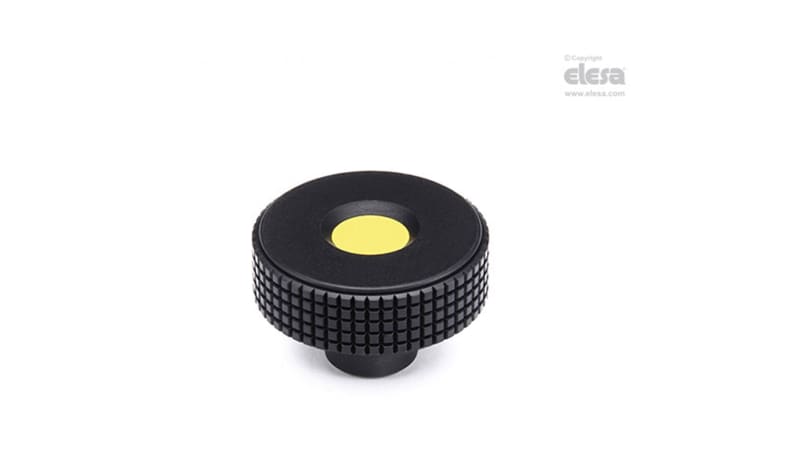 Elesa USA 934426-C6 MBT.50 B-3/8-16-C6, Knurled knobs, Brass boss ...