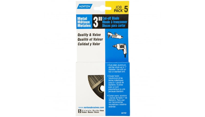 Norton 7660789451 3 x .035 x 3/8In. Metal Cut-Off Wheel A 60 L T01/41