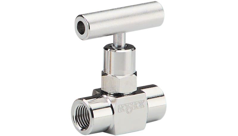 NOSHOK 102-FFB-HL1 Mini Valve, HS, 1/4 NPT F-1/4 NPT F, Brass, 0.172 ...