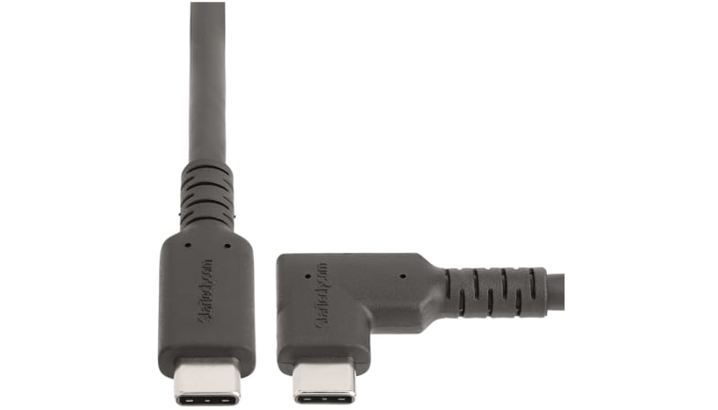 StarTech.com RUSB31CC1MBR USB-C to USB-C Cable, Right Angle, 10 Gbps ...