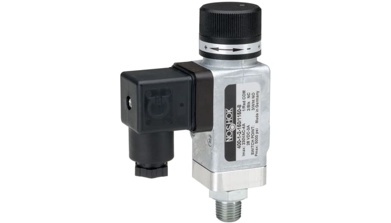 NOSHOK 400H-3-45-145/1750-8 Mechanical Pressure Switch, 1 Spdt, 7/16-20 ...
