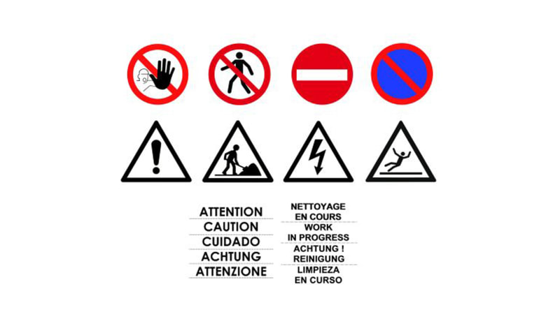 RS PRO 2267882 LOT DE 2 STICKERS ADH?SIFS - NETTOYAGE E