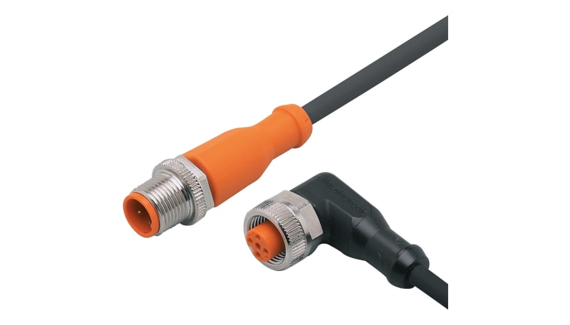 ifm efector EVC023 M12 4-wire micro DC patch cable; straight male to ...