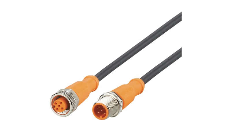 ifm efector EVC362 M12 5-wire micro DC patch cable; straight male to ...