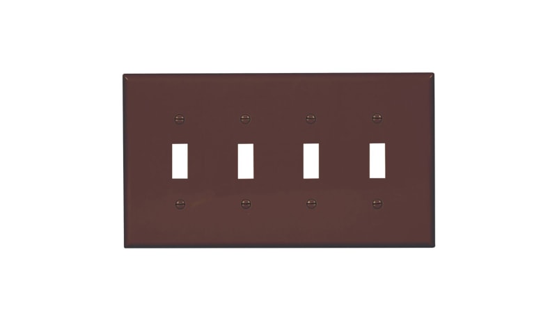 Arrow Hart PJ4B Wallplate 4G Toggle Poly Mid BR