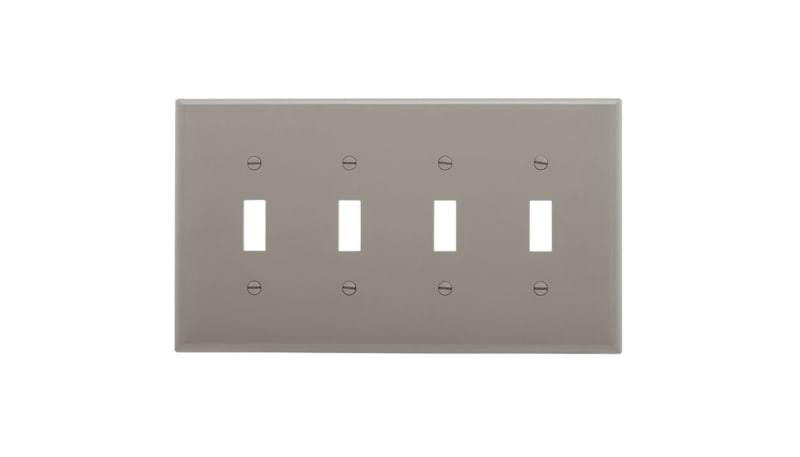 Arrow Hart PJ4GY Wallplate 4G Toggle Poly Mid GY