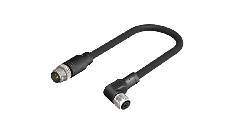 RS PRO 2834949 Dual M12 R/A. 4P Female-ST. 4P Male 4W