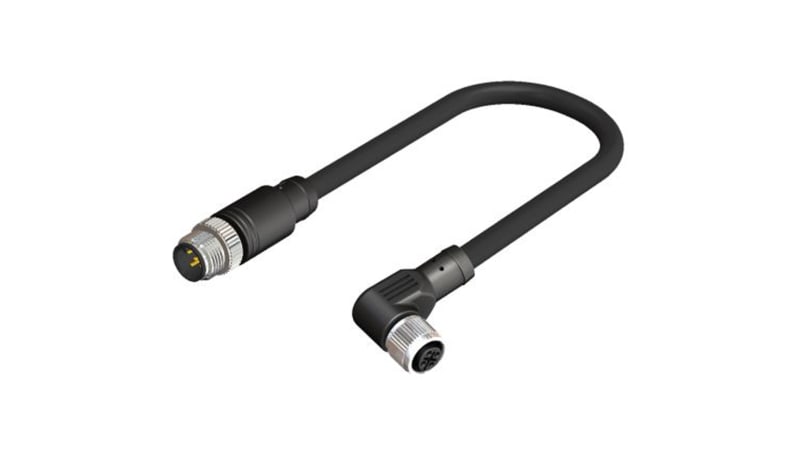 RS PRO 2834951 Dual M12 Sensor Cable, Right Angle Female, 4 Way M12 To ...