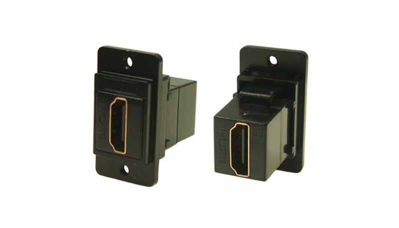 RS PRO 282778 HDMI Feedthrough Connector, 2 Way Female to Female ...