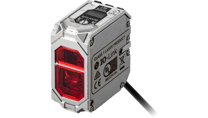 Omron Automation E3AS-HF6000SMN 2M Photoelectric sensor, red laser class 1, spot beam type, 2 m ...