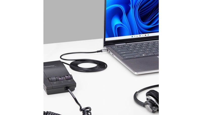 StarTech.com UR9-HEADSET-ADAPTER USB-C to RJ9 Adapter for Office Phone ...