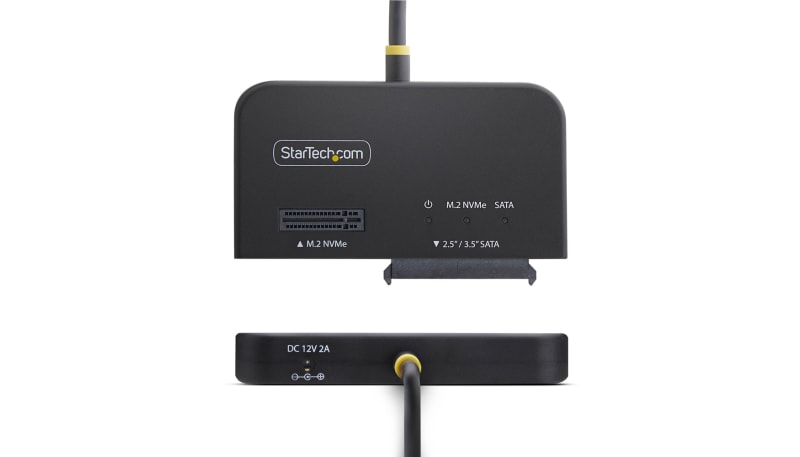 StarTech.com USB31CSAT3M2E USB-C/USB-A to M.2 NVMe and 2.5/3.5in SATA ...