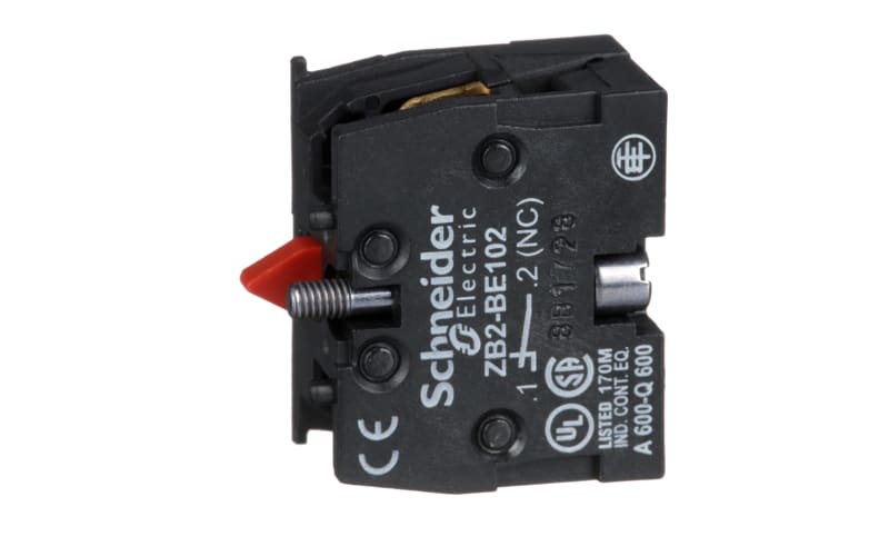 Schneider Electric ZB2BE102 Single Contact Block for 22mm Pushbutton ...