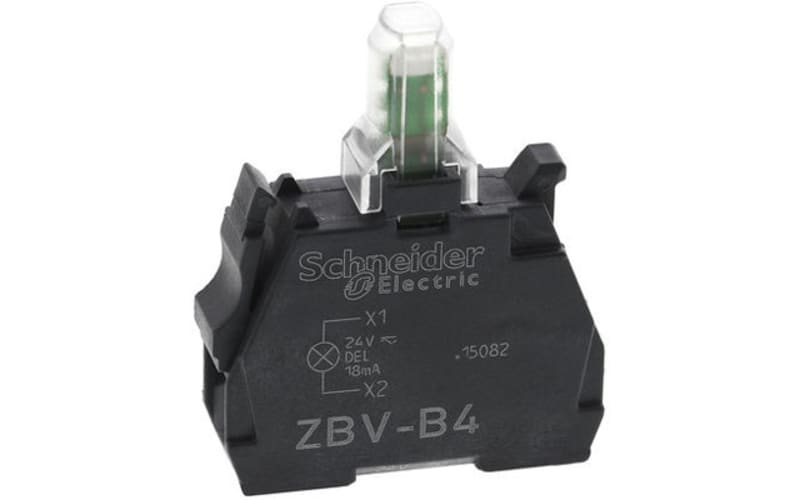 Schneider Electric ZBVB4 Light Module, LED, Red, 24V, Screw, Harmony ...