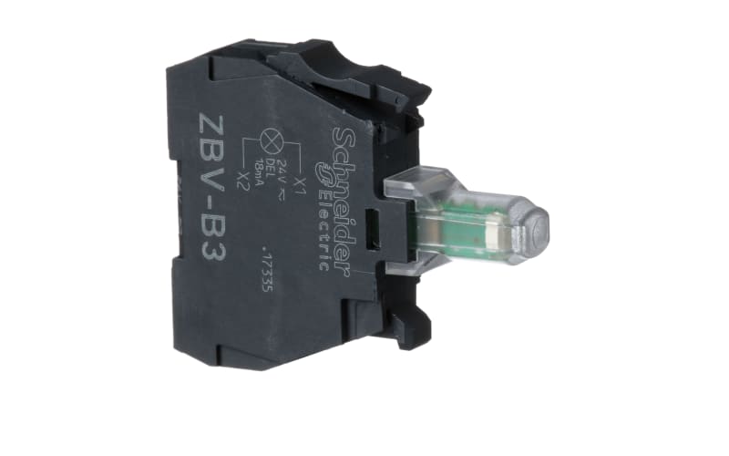 Schneider Electric ZBVB3 Light Module, LED, Green, 24V, Screw, Harmony ...