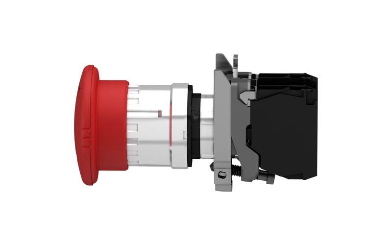 Schneider Electric XB4BS8444 Emergency Stop, 40mm, Mushroom Head, 2 NC ...