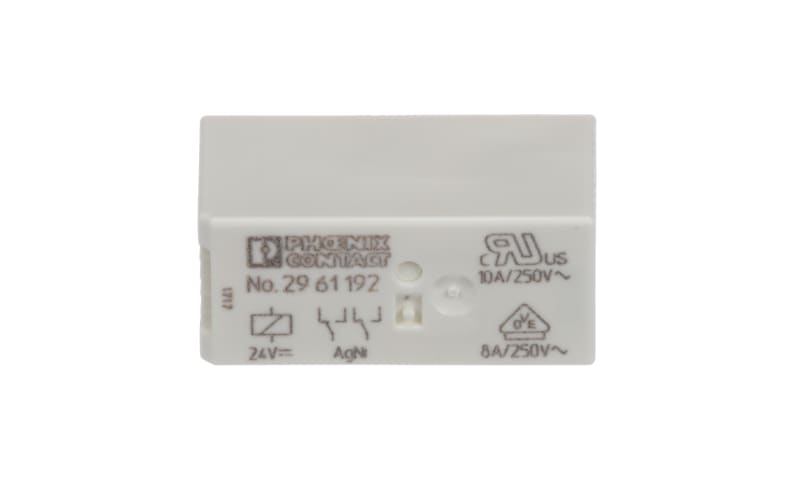 Phoenix Contact 2961192 Power Relays, Plug-in Miniature, DPDT, 24 VDC ...