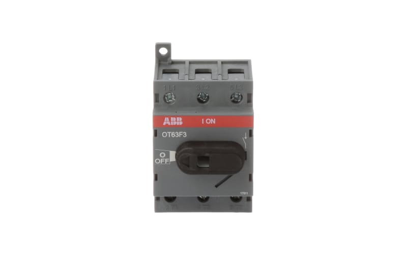 ABB OT63F3 Non-Fused Disconnect switch 60A 3 Poles 600VAC, DIN Rail / Panel Mount, UL508