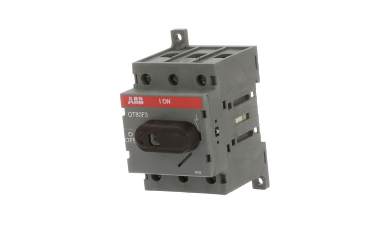 ABB OT80F3 Non-Fused Disconnect switch 80A 3 Poles 600VAC, DIN Rail ...