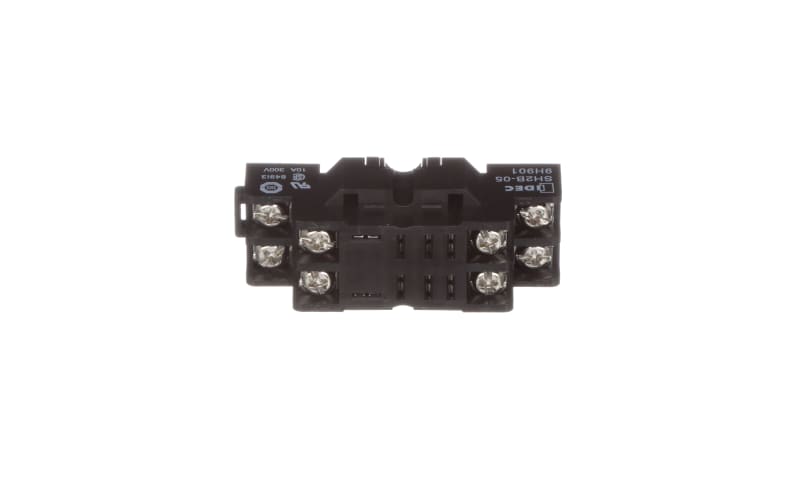IDEC Corporation SH2B-05 Relay Socket, 8 Pin, 2 Pole, 10 A, 300 V, DIN Rail, M3.5 Screw, RH Series