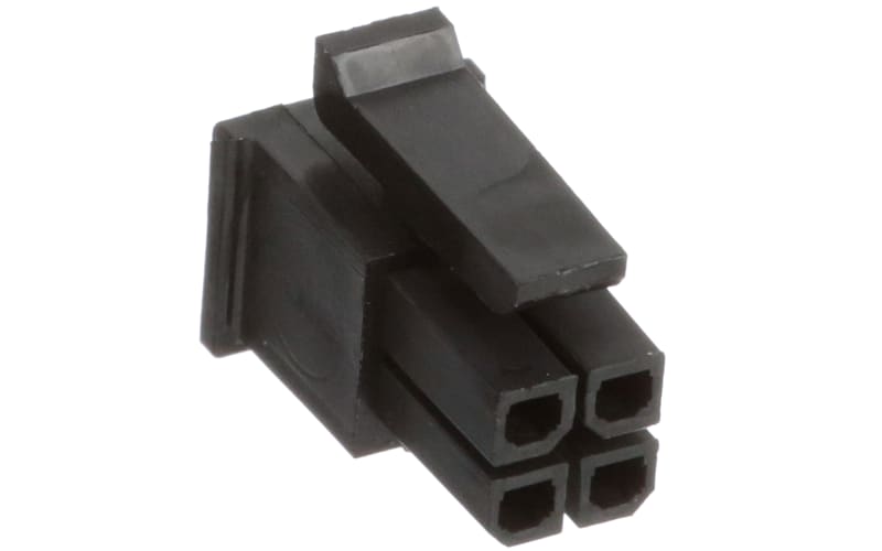 Molex Incorporated 43025-0400 Receptacle Housing 4 Circuit Dual Row Crimp Black Micro-Fit 3.0 ...