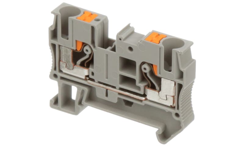 Phoenix Contact 3211813 Term Block DIN Rail Feed Thru Push-In Conn 20-8 ...