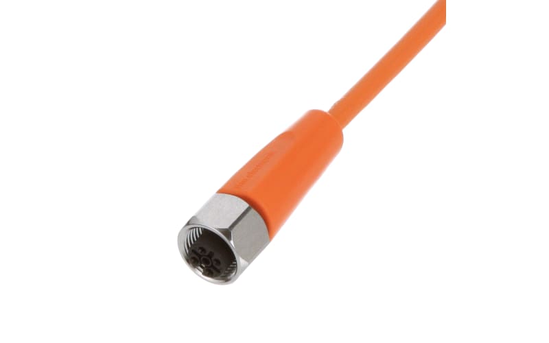 ifm efector EVT001 Cordset M12 Female Straight, 4 wire, PVC, 5m Cable ...