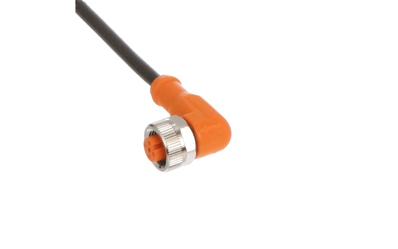 ifm efector EVC006 Cordset, Right Angle M12 Female to Pigtail, 10 m ...