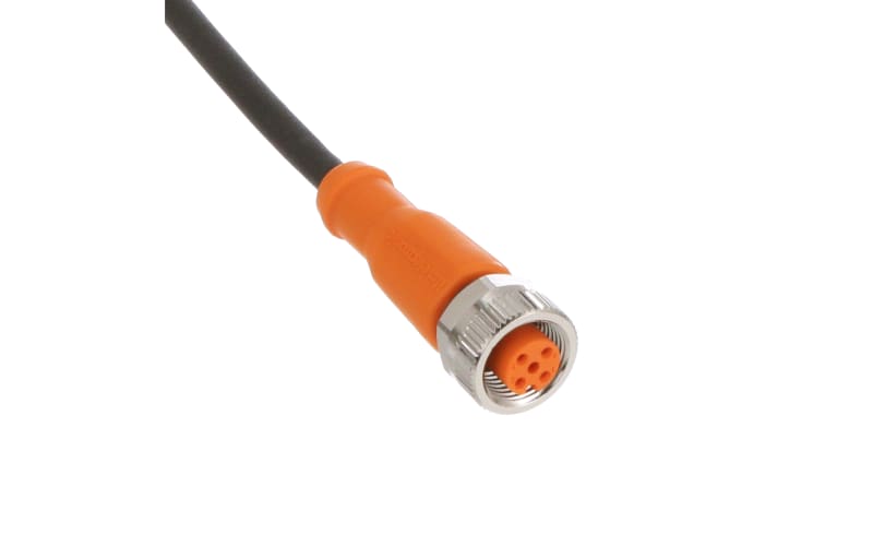 ifm efector EVC003 Cordset, M12 Female Straight, 4 Wire, 5 Pin, 10m ...