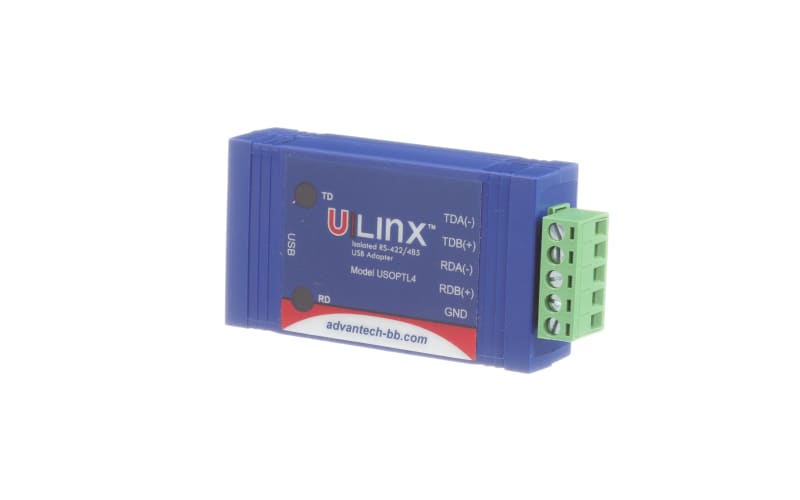 Advantech BB-USOPTL4 Signal Converter, High Retention USB to RS-422/485 ...