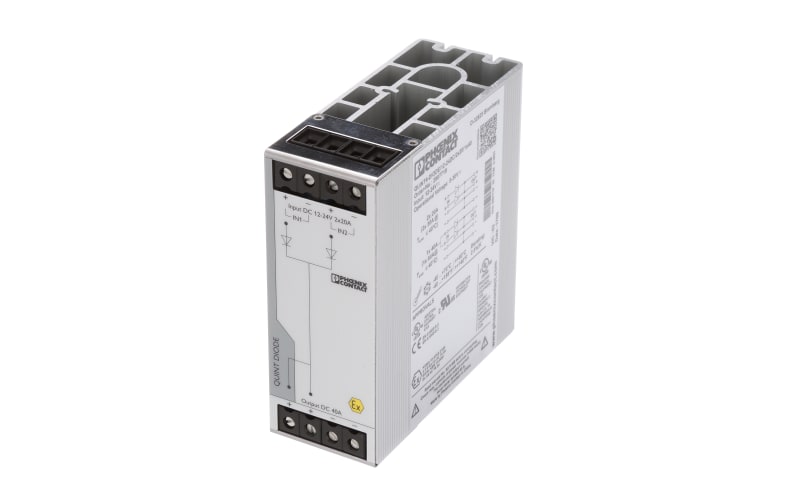 Phoenix Contact 2907719 Diode; DIN Rail; QUINT4; 12-24VDC; 2x20A; 1x40A ...
