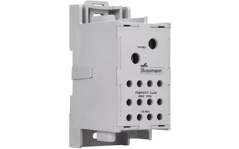 Bussmann by Eaton PDBFS377 Power Distribution Block, Finger-Safe, 570A, 2 Input, 12 Output ...