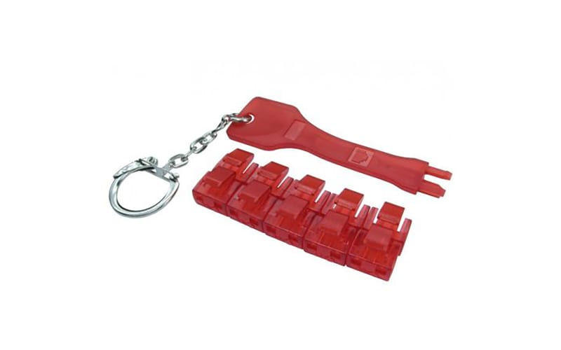 RS PRO 2863385 RJ45 PORT BLOCKER WITH KEY + 10 LOCKS, R