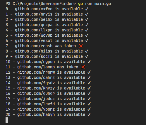 GitHub - metecan/AvailableUsernameFinder: This code is checking for ...
