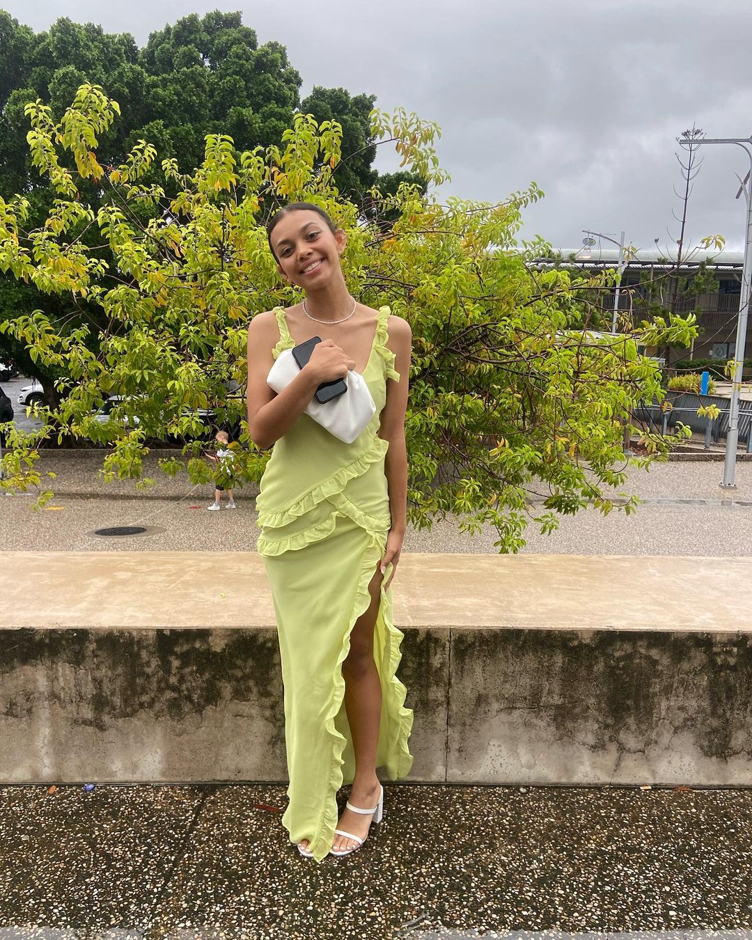 House of CB - Pixie Lime Ruffle Maxi Dress | All The Dresses