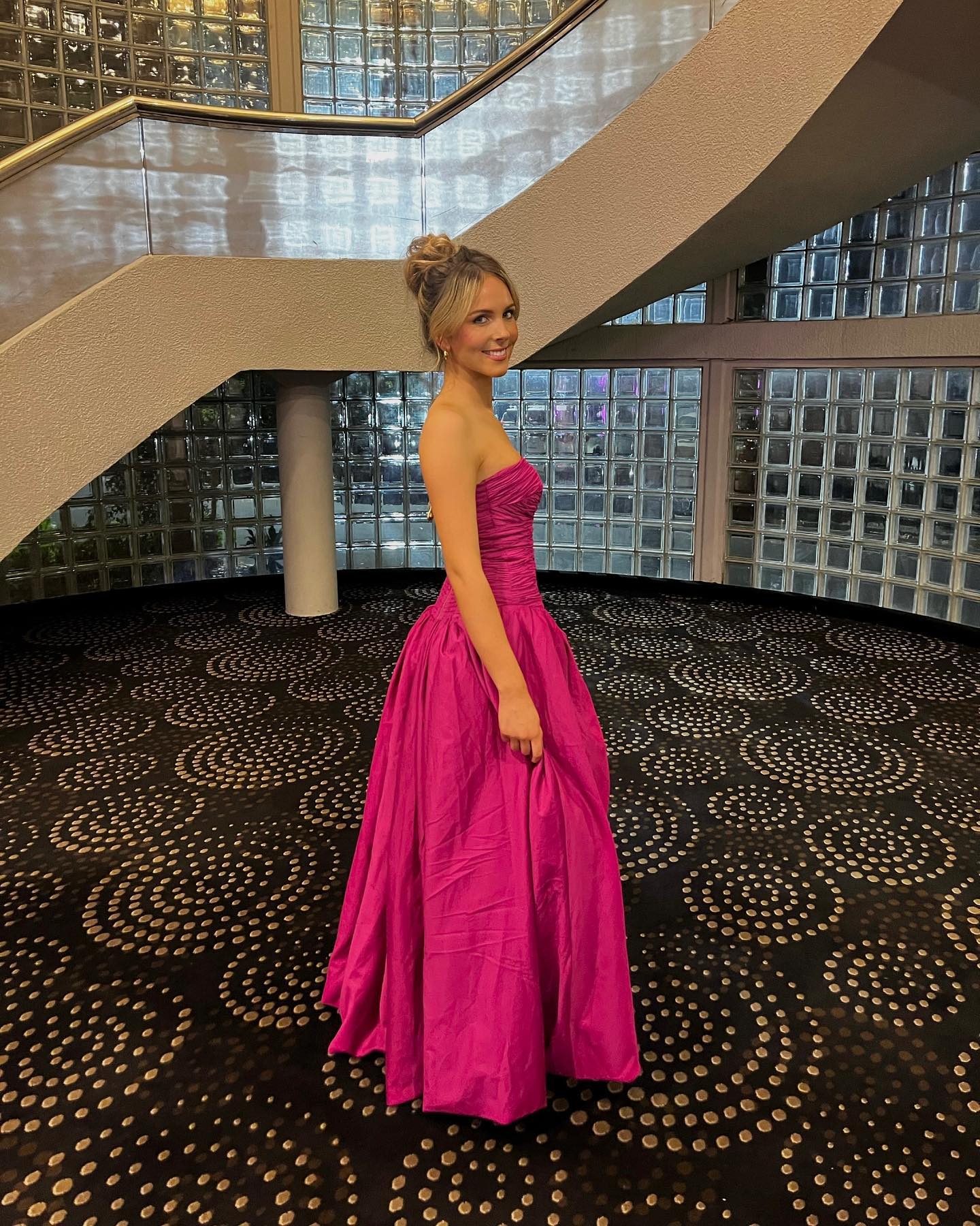 Aje - Violette Bubble hem Maxi Dress - Magenta | All The Dresses