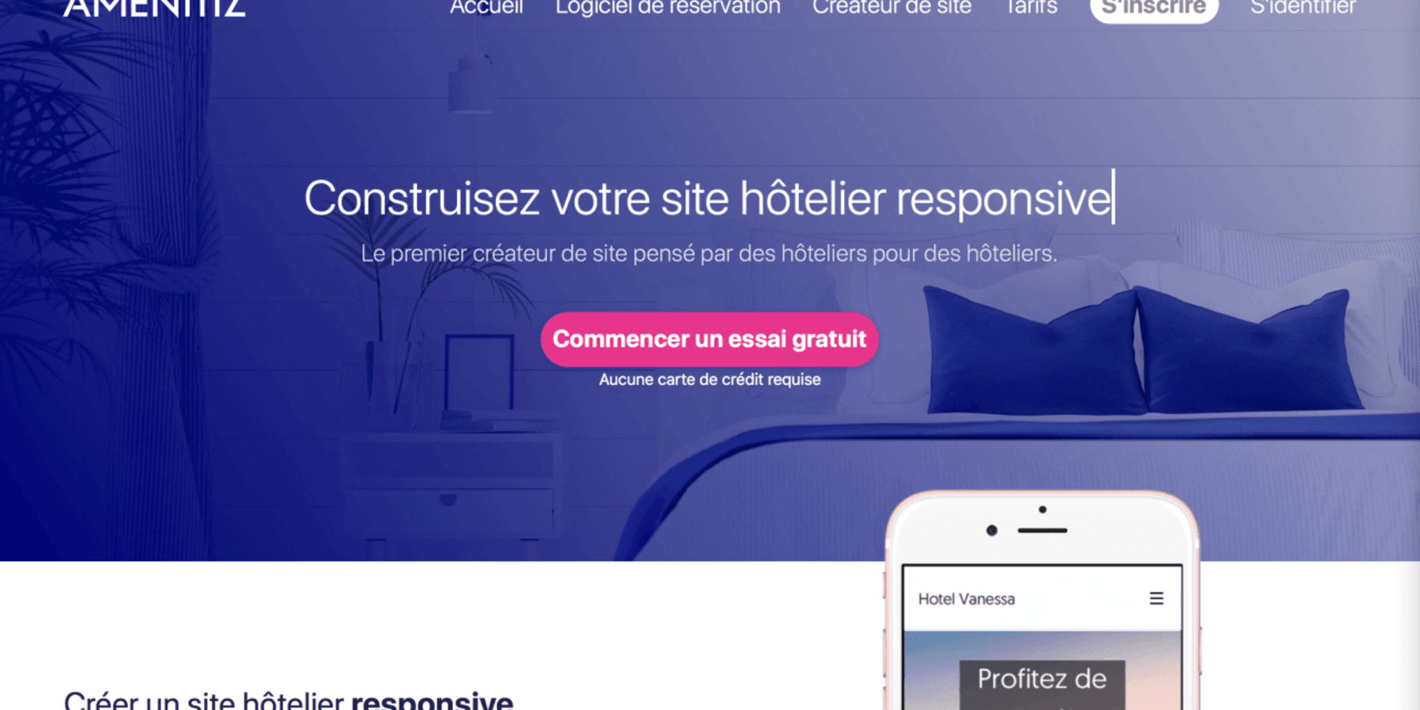 Quickly create a mobile responsive website with Ameniti