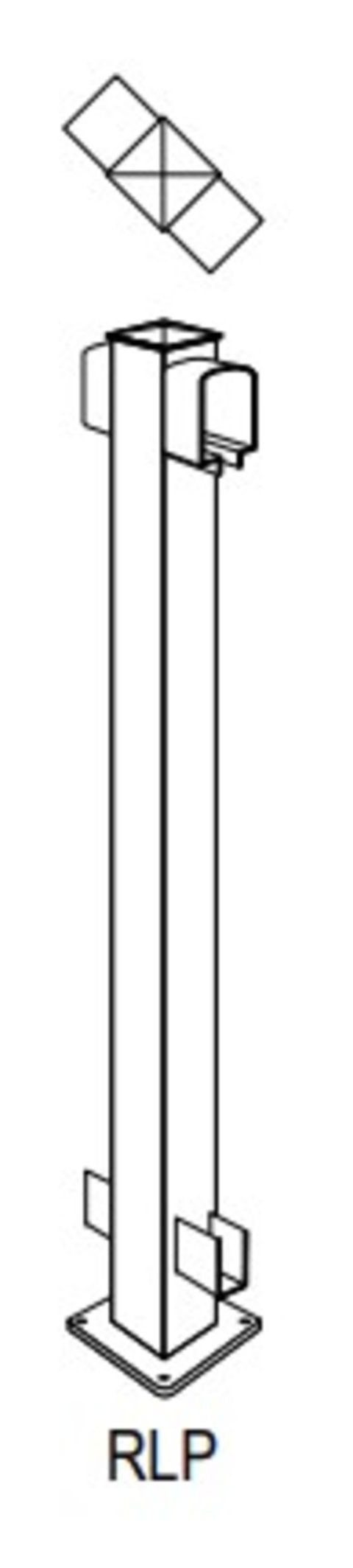 Amerhart | Regal ideas 2-1/4" Line Post for 36" High Railing